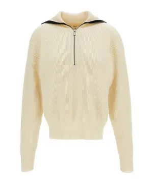 Barena Venezia Zip Detailed Ribbed Jumper - Cream
