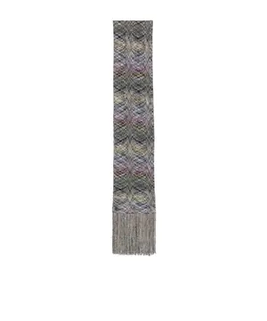 Missoni Zigzag Fringed Scarf - Grey