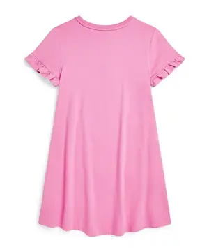 Polo Ralph Lauren Cotton Dress With Embroidered Bear Graphic