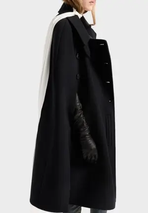 7 For All Mankind Double-breasted Wool Shawl