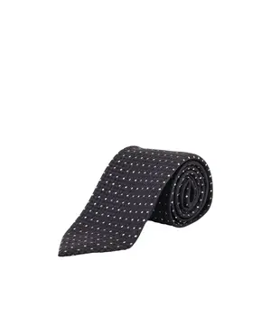 TOM FORD Mini-polka Dot Jacquard Tie - Black