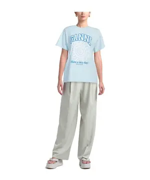 GANNI Printed Short-sleeve T-shirt