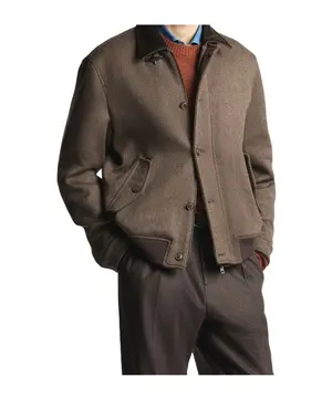 FAY Corduroy-collar Lobster-clasp Bomber Jacket