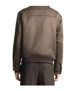 FAY Corduroy-collar Lobster-clasp Bomber Jacket