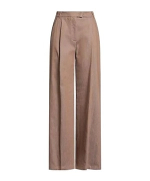 MAXCO. Max&co. High-waisted Pleated Wide-leg Trousers - Brown