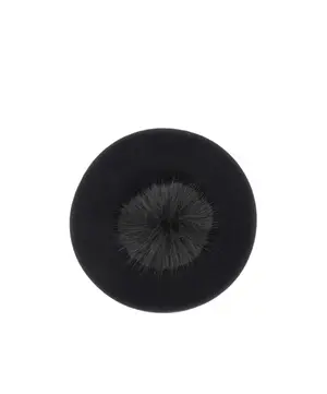 Borsalino Pompom-detail Wool Beret