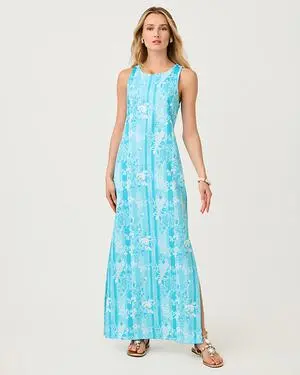 Lilly Pulitzer® Melodie Maxi Dress - Capri Blue Roseys Petals
