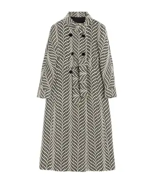 Valentino Garavani Long-sleeved Double-breasted Coat - Black