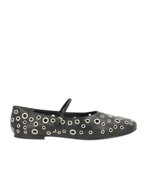 Tory Burch Leather Perforated Mary Jane Flats