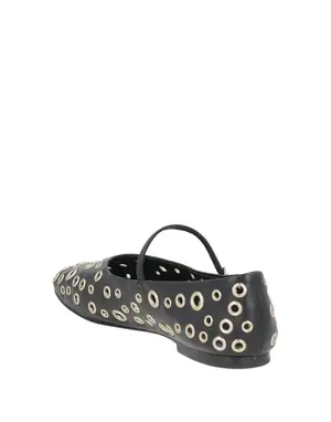Tory Burch Leather Perforated Mary Jane Flats