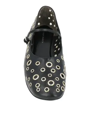 Tory Burch Leather Perforated Mary Jane Flats