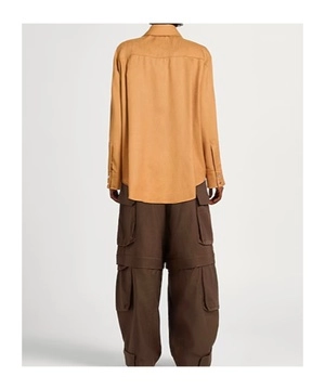 MAXCO. Max&co. Plain Twill Shirt With Classic Collar