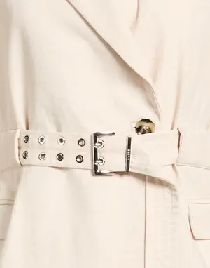 GANNI Solid Twill Single-breasted Blazer