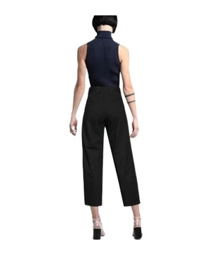 GANNI High-waisted Pinstripe Tailored Trousers - Black