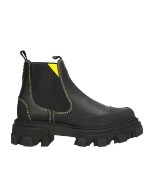 GANNI Round-toe Platform Leather Boots