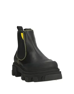 GANNI Round-toe Platform Leather Boots