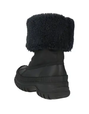 GANNI Fleece Platform Ankle Boots