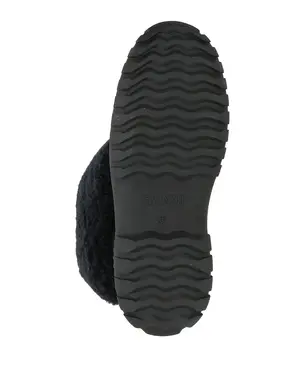 GANNI Fleece Platform Ankle Boots
