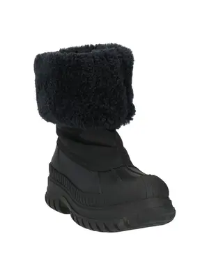 GANNI Fleece Platform Ankle Boots