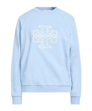 Tory Burch Crew Neck Raglan-sleeve Sweatshirt - Blue
