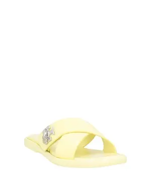 Tory Burch Minimalist Shiny Leather Sandals - Yellow