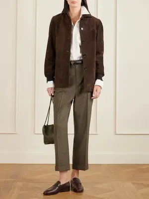Loro Piana Wool And Cashmere Blend Cropped Straight-leg Pants
