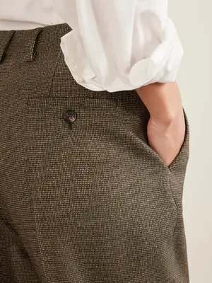 Loro Piana Wool And Cashmere Blend Cropped Straight-leg Pants