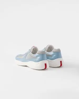 Prada Patent Leather And Technical Fabric America's Cup Sneakers