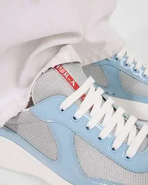 Prada Patent Leather And Technical Fabric America's Cup Sneakers