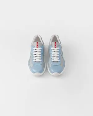 Prada Patent Leather And Technical Fabric America's Cup Sneakers