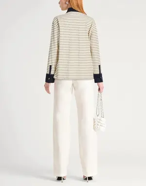 GANNI Striped Long-sleeve Shirt
