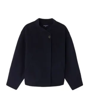 Soeur Short Coat With High Neck And Side Pockets