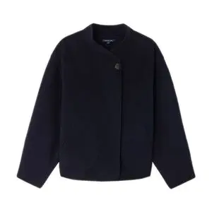 Soeur Short Coat With High Neck And Side Pockets