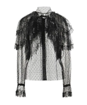 Dolce & Gabbana Lace Ruched Blouse