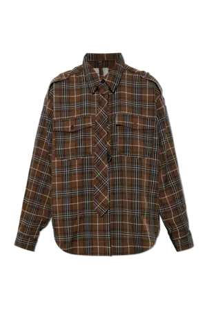 GESTUZ Gzaleya’ Checked Shirt - Brown