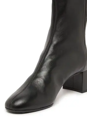AQUAZZURA Round Toe Zip Up Ankle Boots