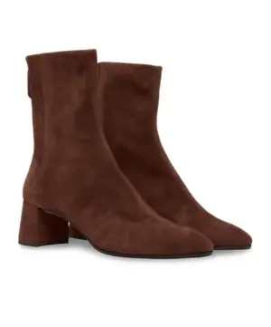 AQUAZZURA Round Toe Block Heel Ankle Boots