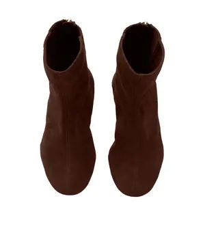 AQUAZZURA Round Toe Block Heel Ankle Boots