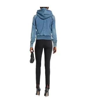 DIESEL® Mid-wash Denim Embroidered Hoodie