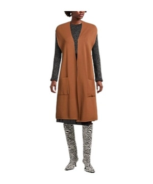 Max Mara Solid-color Sleeveless Knitted Cardigan