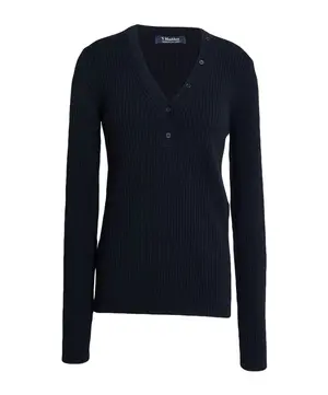 Max Mara Ribbed Henley Knit Top