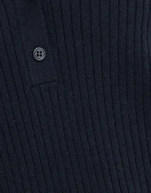 Max Mara Ribbed Henley Knit Top