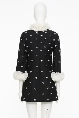 Valentino Garavani Embellished Crepe Couture Short Dress