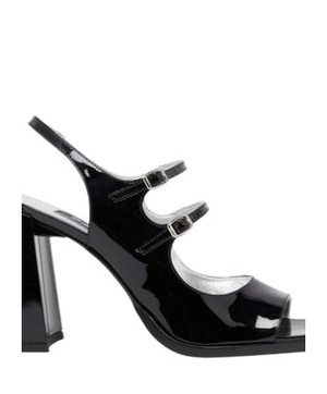 CAREL Squaretoe Highheel Sandals - Black