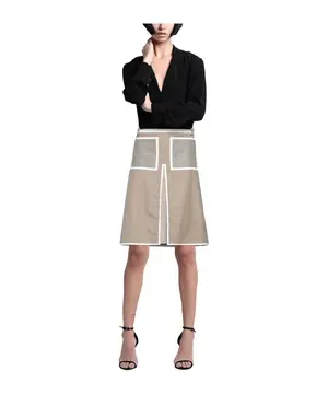 Burberry Flared Skirt - Camel
