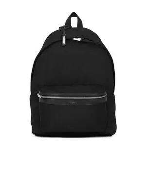 Saint Laurent City Logo Printed Zipped Backpack