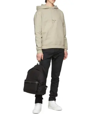 Saint Laurent City Logo Printed Zipped Backpack