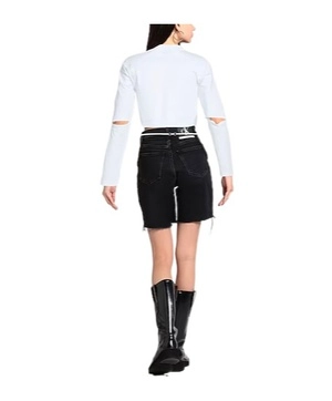 Jacquemus Long Sleeve Cropped Top With Appliqu