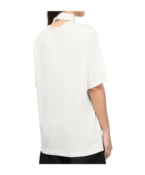 LEMAIRE Short-sleeve T-shirt With Tie Neck Detail