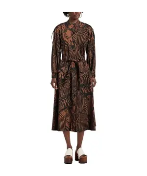 Max Mara Two-tone Long Sleeve Shirt Dress